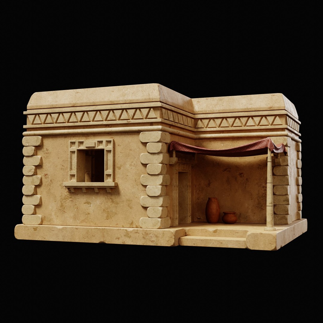 3D model EGYPTIAN ARAB DESERT HOUSE HUT CLAY COTTAGE SHELTER COLLECTION ...