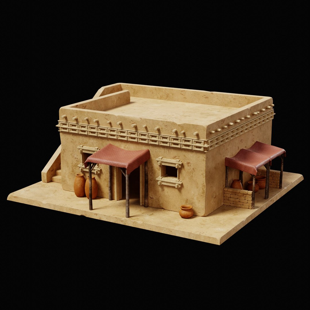 3D model EGYPTIAN ARAB DESERT HOUSE HUT CLAY COTTAGE SHELTER COLLECTION ...