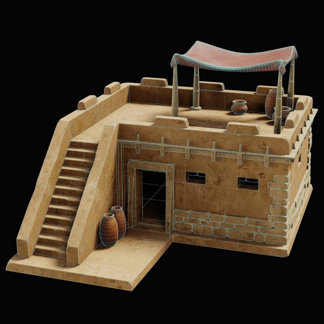 3D model EGYPTIAN ARAB DESERT HOUSE HUT CLAY COTTAGE SHELTER COLLECTION ...