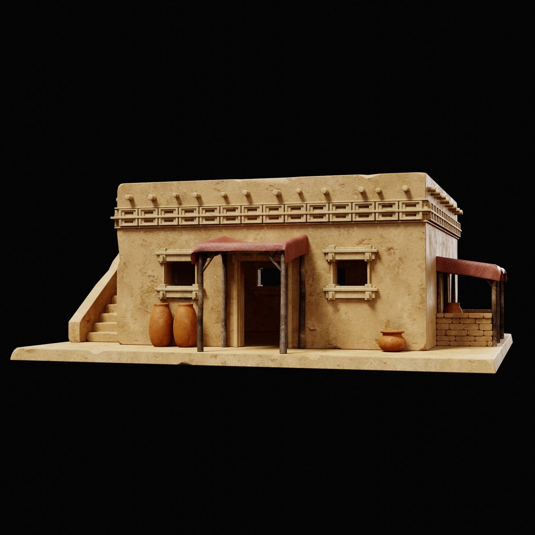 3D model EGYPTIAN ARAB DESERT HOUSE HUT CLAY COTTAGE SHELTER COLLECTION ...