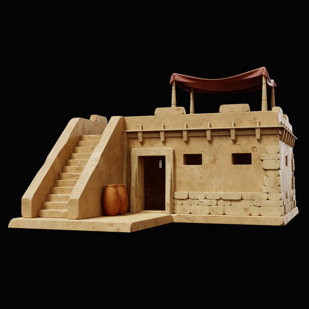 3D Model EGYPTIAN ARAB DESERT HOUSE HUT CLAY COTTAGE SHELTER COLLECTION ...