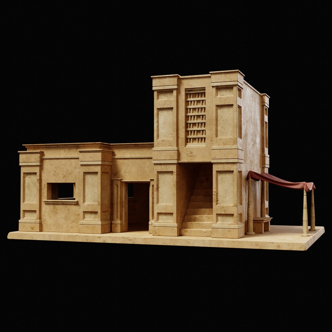 3D Model EGYPTIAN ARAB DESERT HOUSE HUT CLAY COTTAGE SHELTER COLLECTION ...
