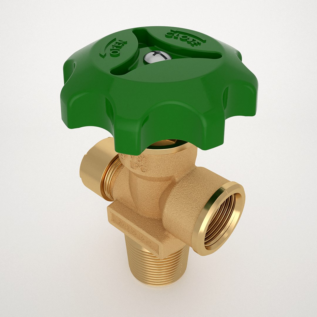 Gas Cylinder Valve - 3D Model - TurboSquid 1612641