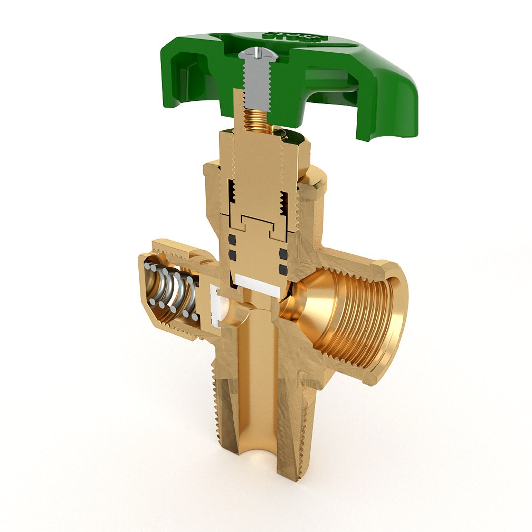 Gas Cylinder Valve - 3D Model - TurboSquid 1612641
