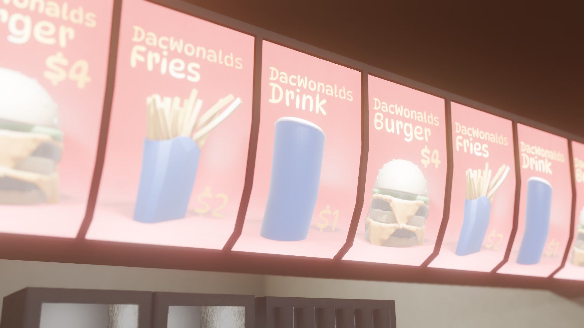 VR Fast Food Restaurant 3D - TurboSquid 2159427