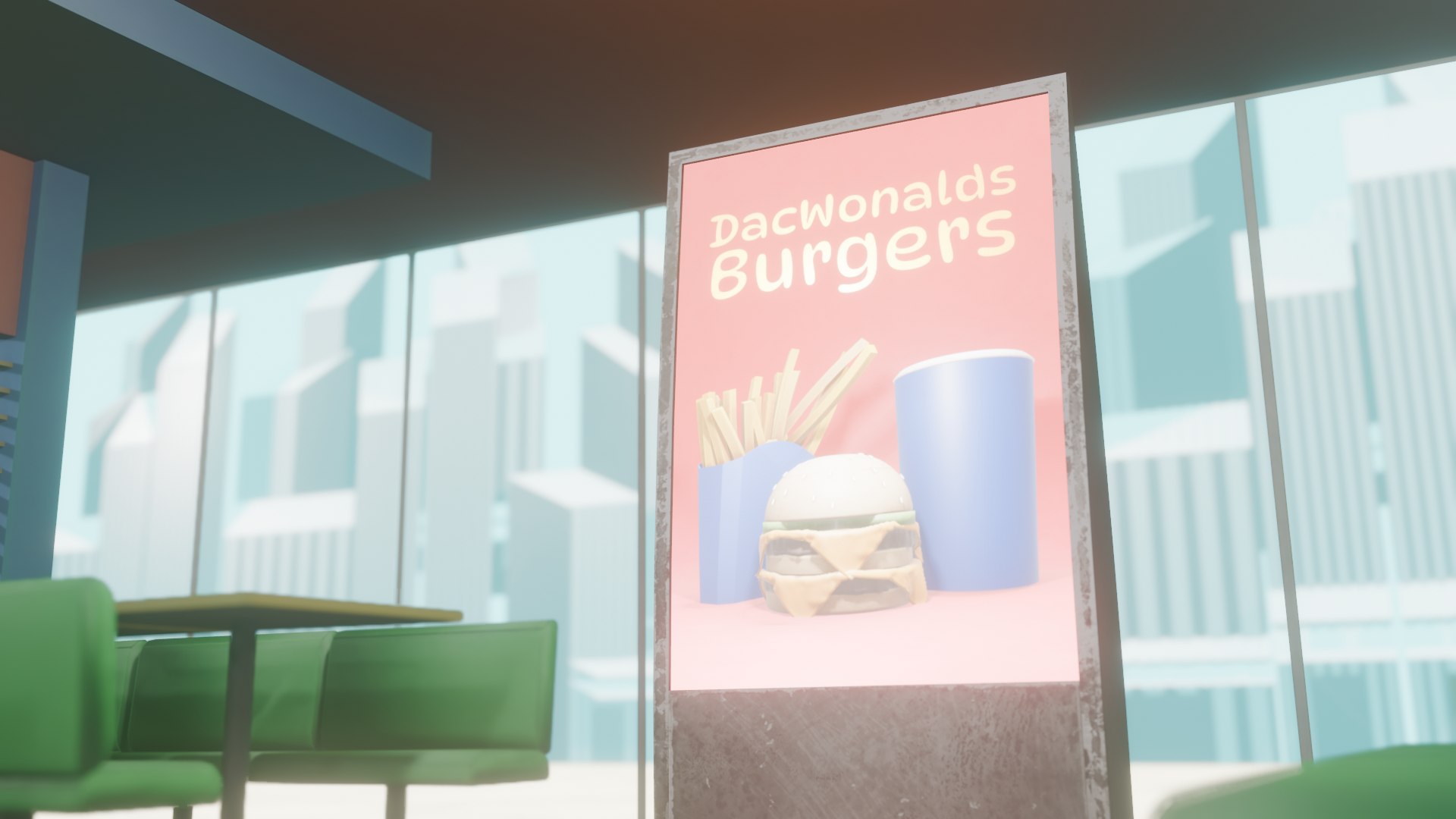 VR Fast Food Restaurant 3D - TurboSquid 2159427