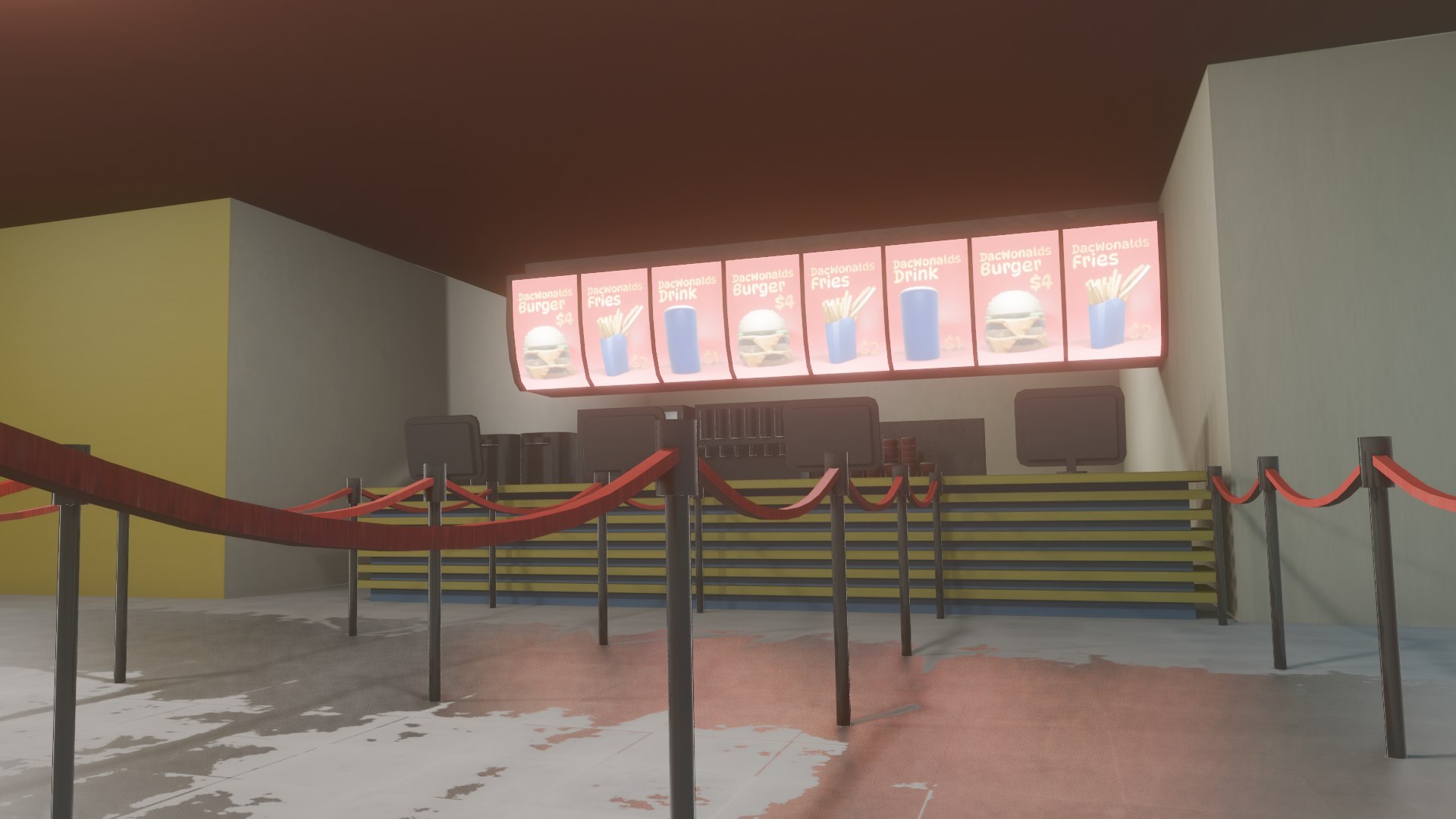 VR Fast Food Restaurant 3D - TurboSquid 2159427