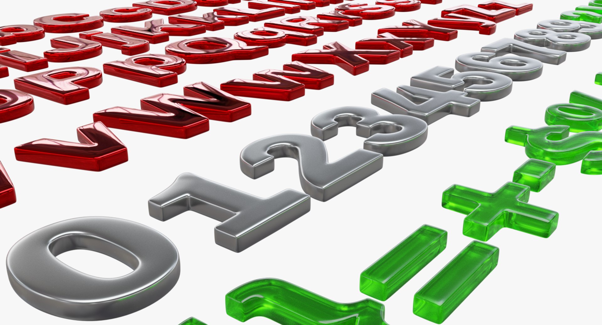 Letters Digits Symbols 3D - TurboSquid 1271227