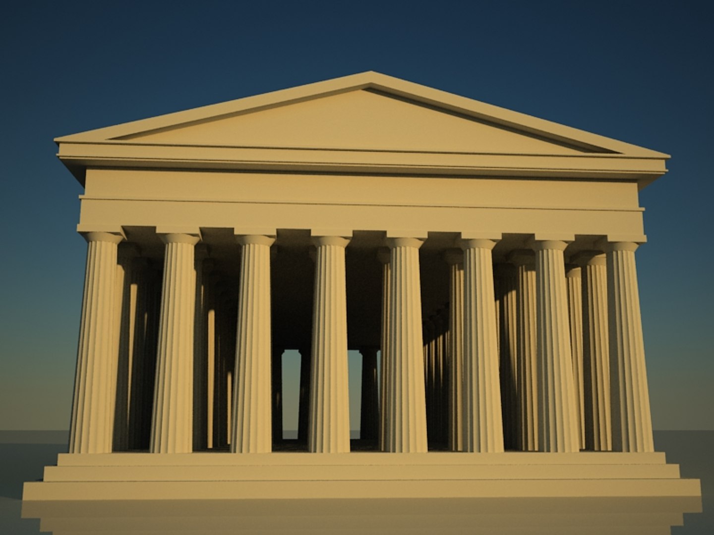 3d Model Acropolis Temple