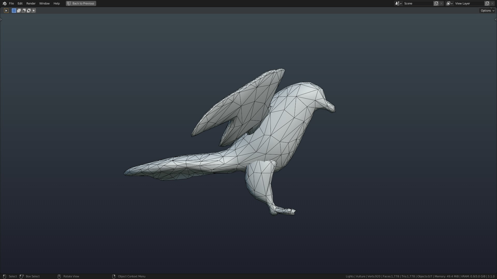 3D Low Poly Vulture Rigged With Realistic Texture - TurboSquid 1876014