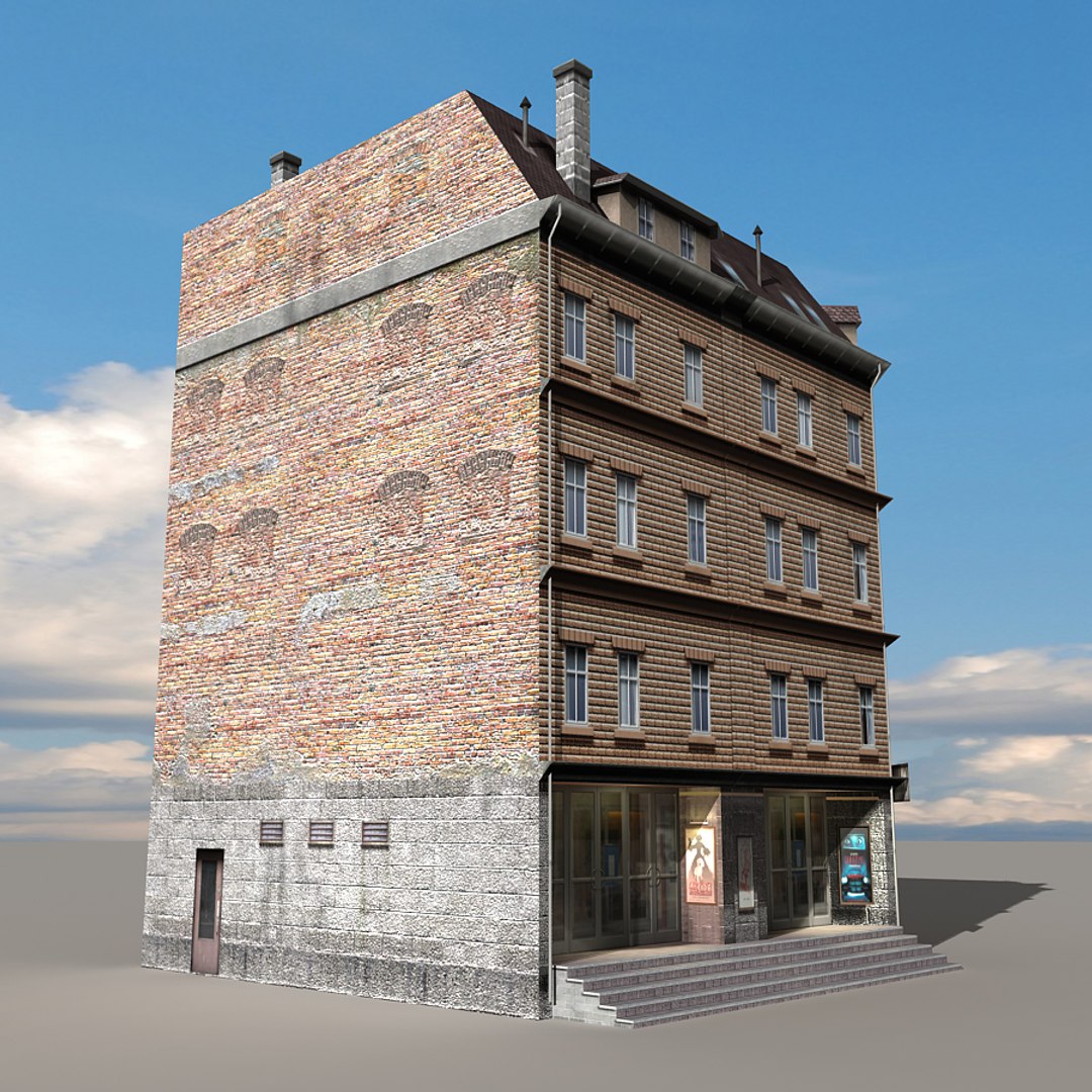 3d 3ds City Block Building 04