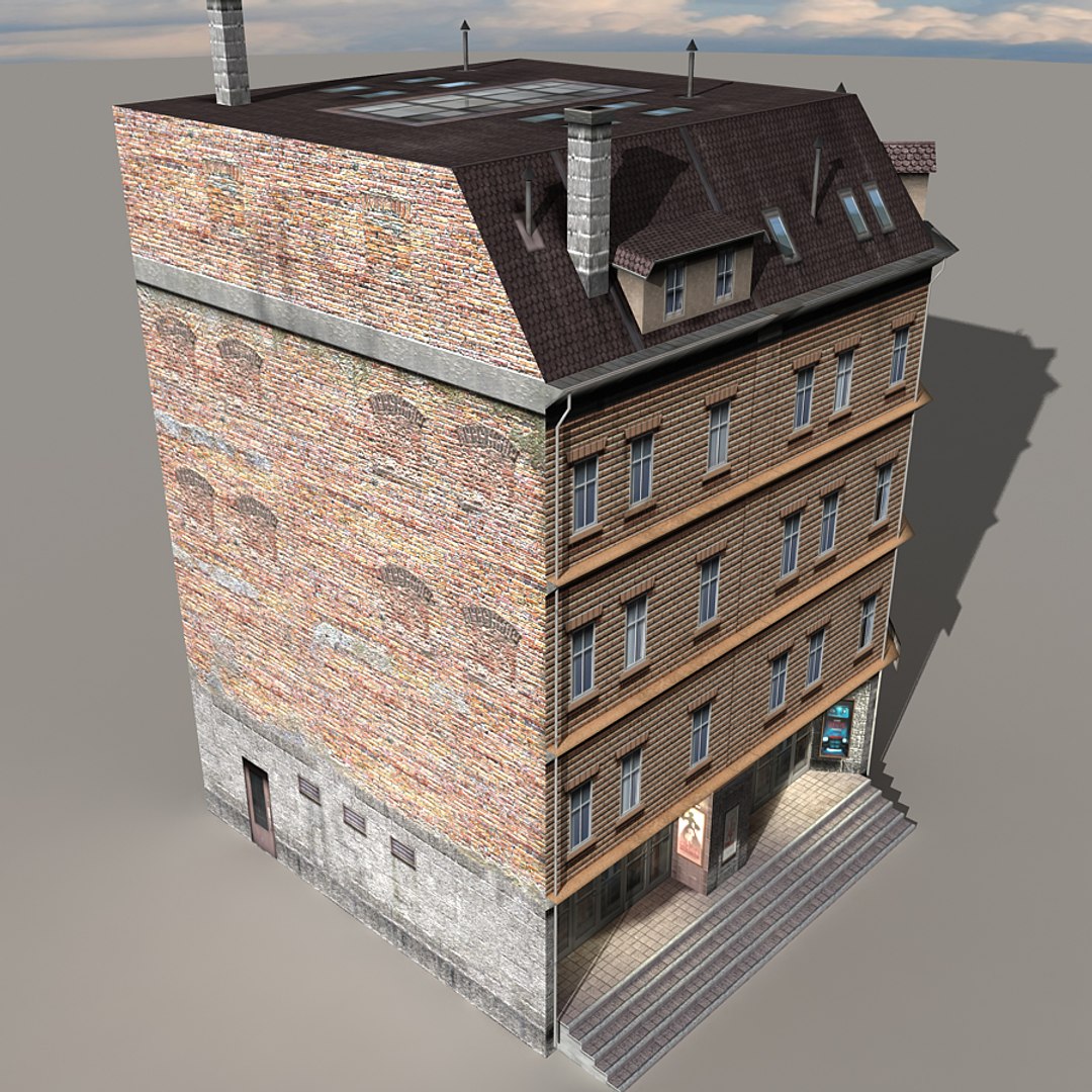 3d 3ds City Block Building 04