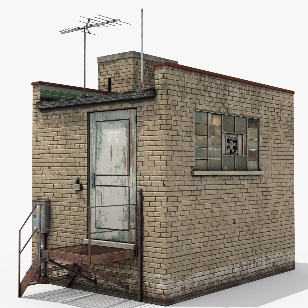 Roof access room model - TurboSquid 1383707