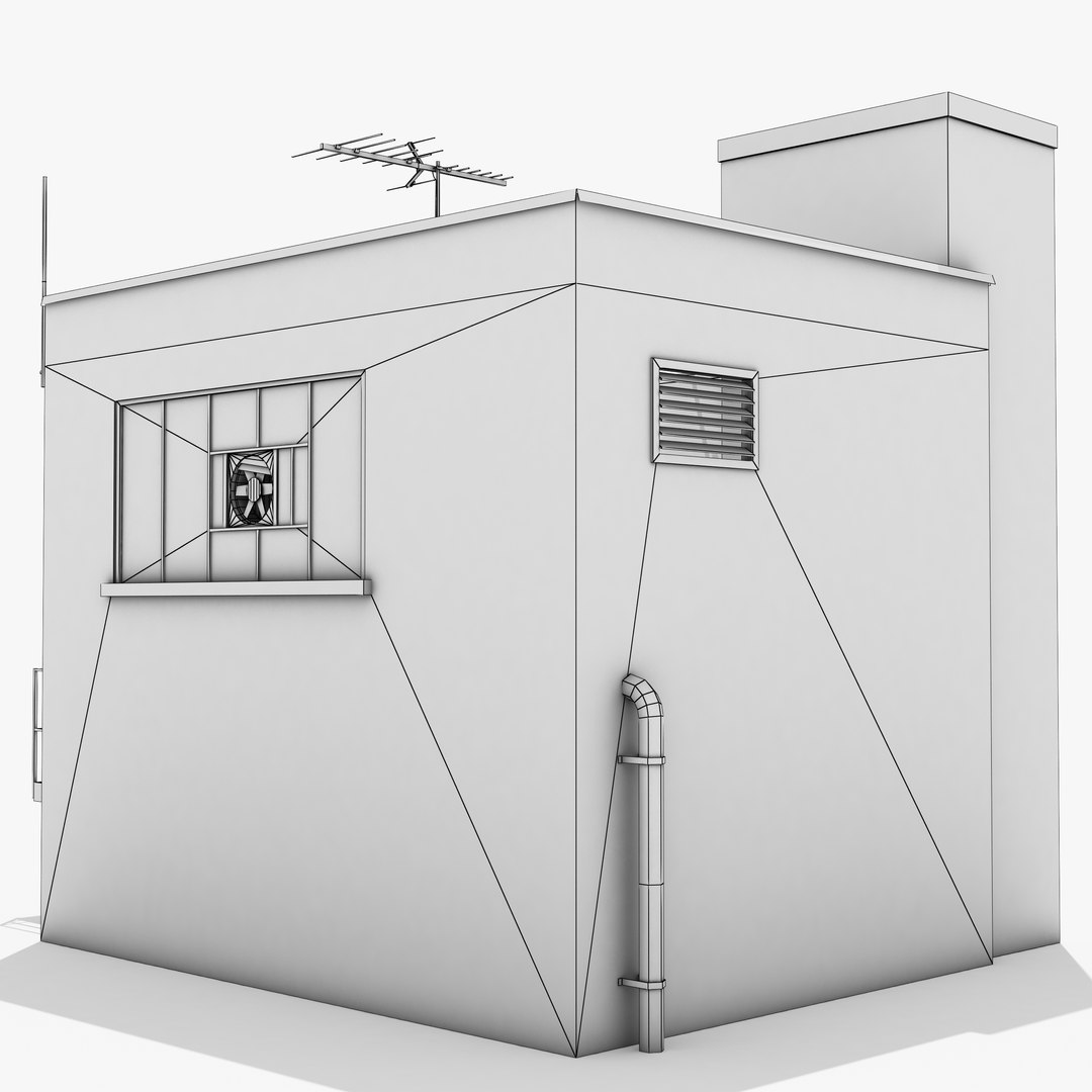 Roof access room model - TurboSquid 1383707