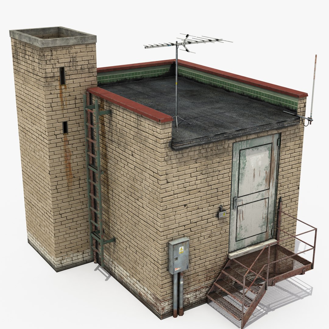 Roof access room model - TurboSquid 1383707