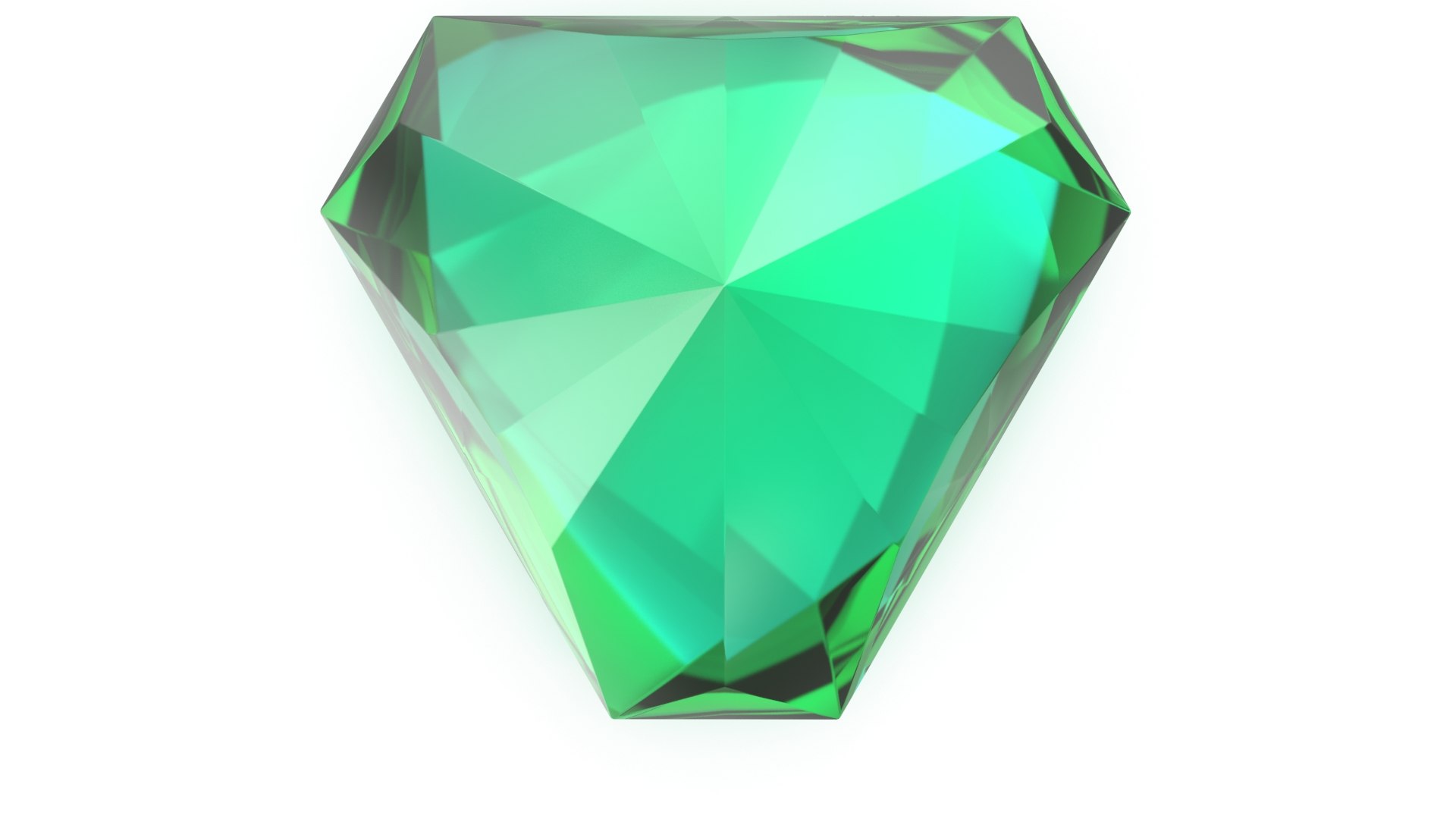 Shield Step Cut Emerald 3D Model - TurboSquid 1858006