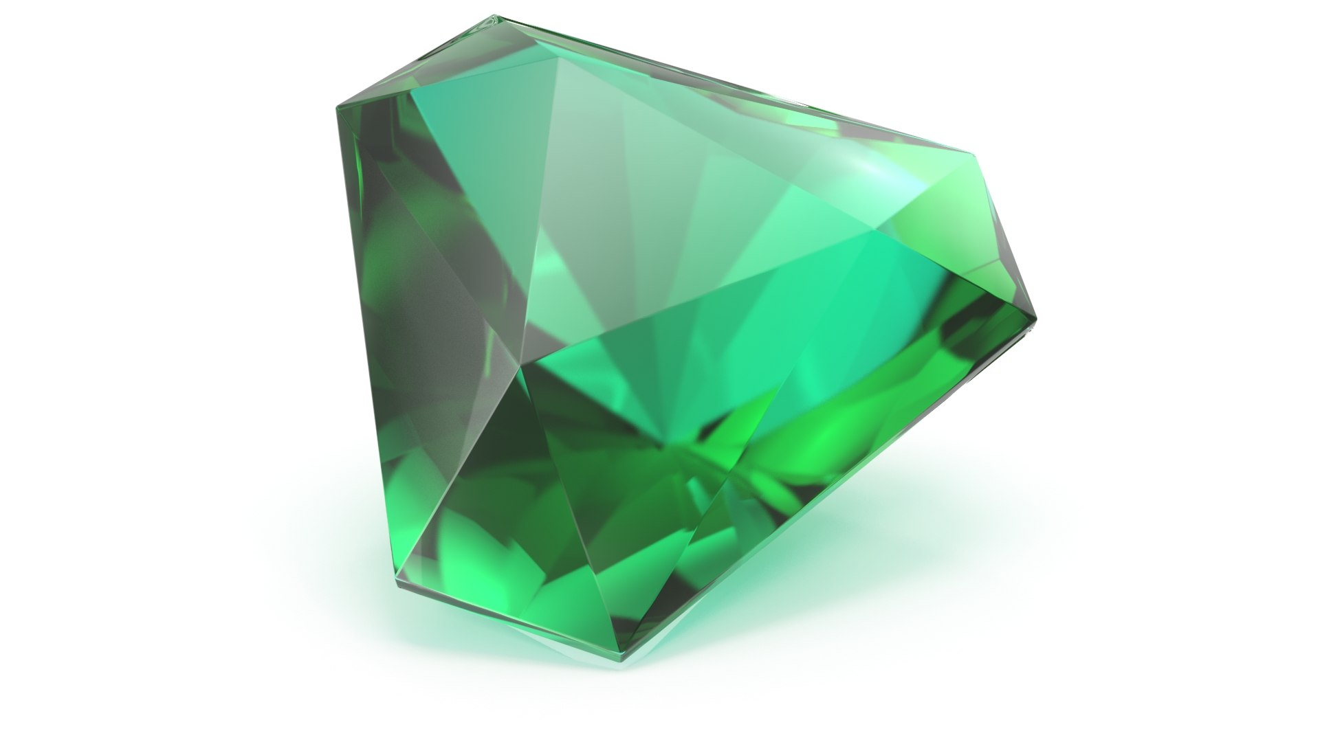 Shield Step Cut Emerald 3D Model - TurboSquid 1858006