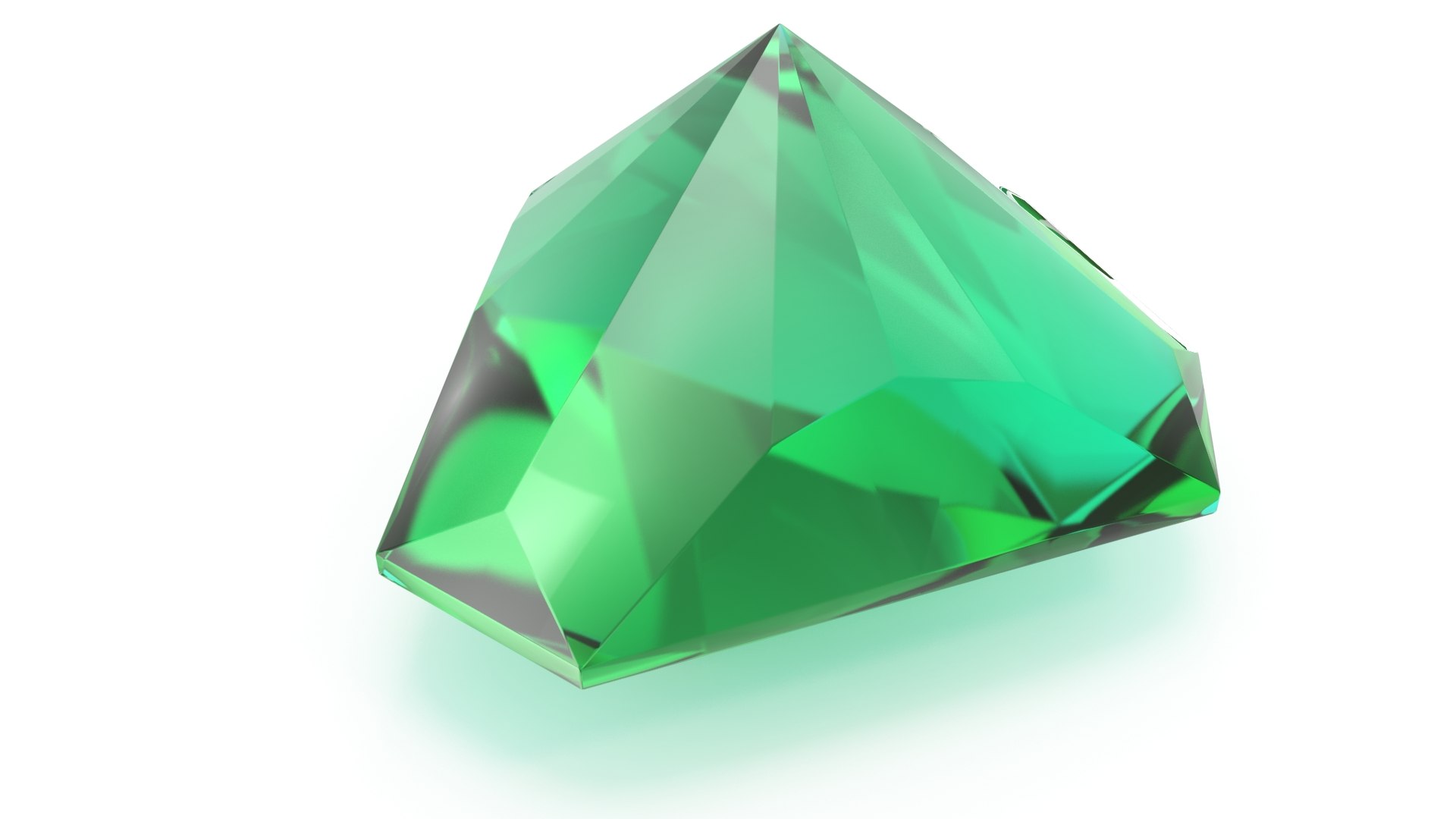 Shield Step Cut Emerald 3D Model - TurboSquid 1858006