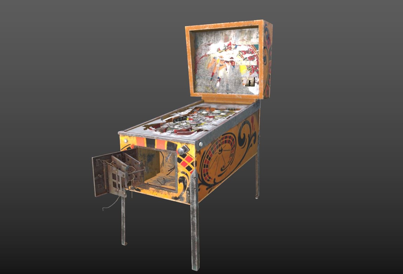 Abandoned Pinball Machine Model - TurboSquid 2224968