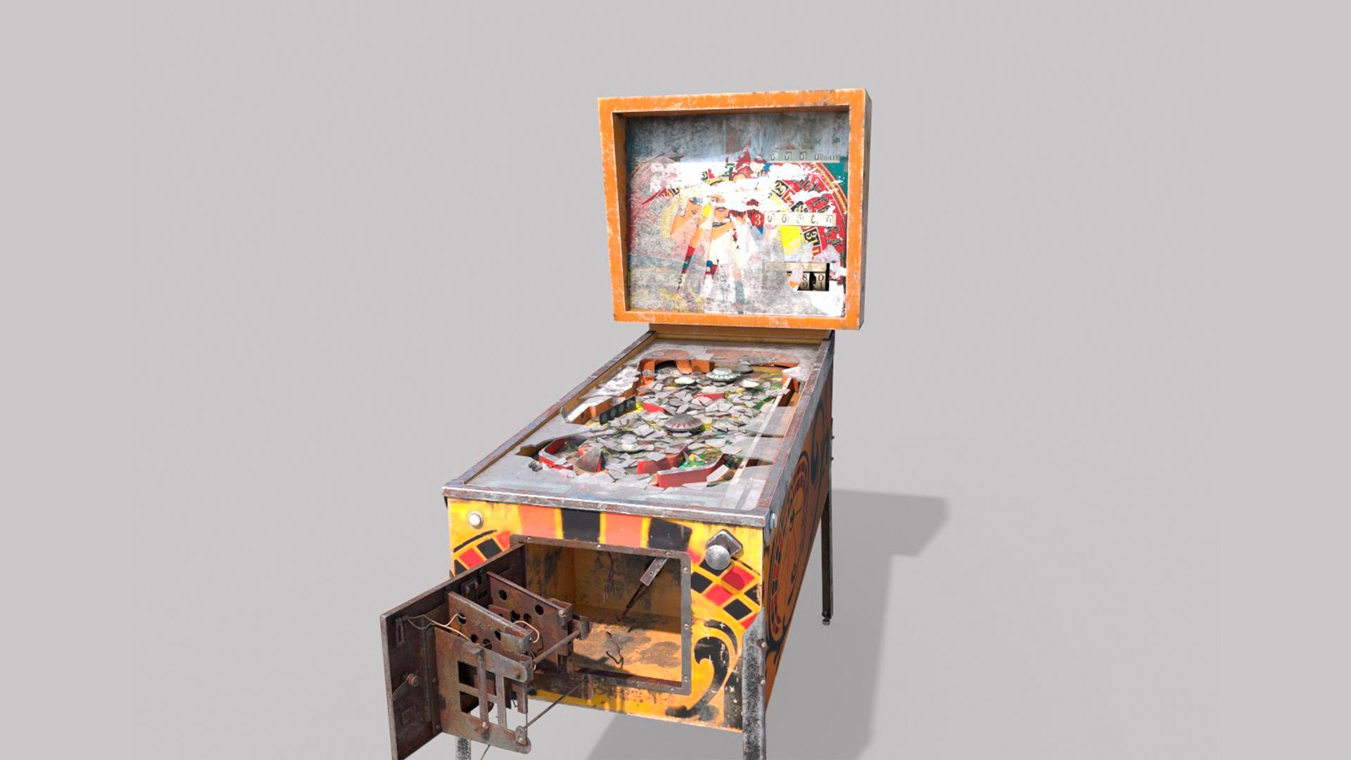 Abandoned Pinball Machine Model - TurboSquid 2224968