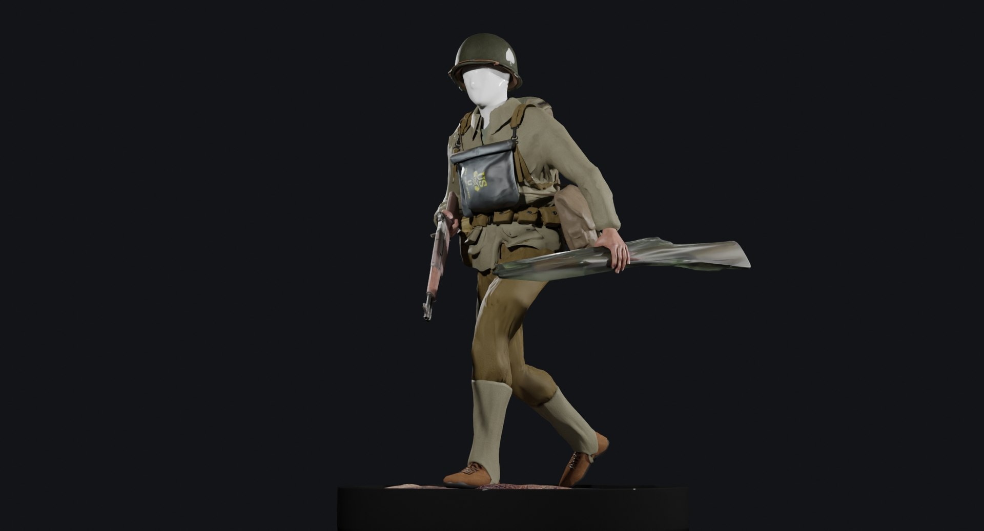 World War 2 US D-Day Infantry - Rigged 3D - TurboSquid 2104959