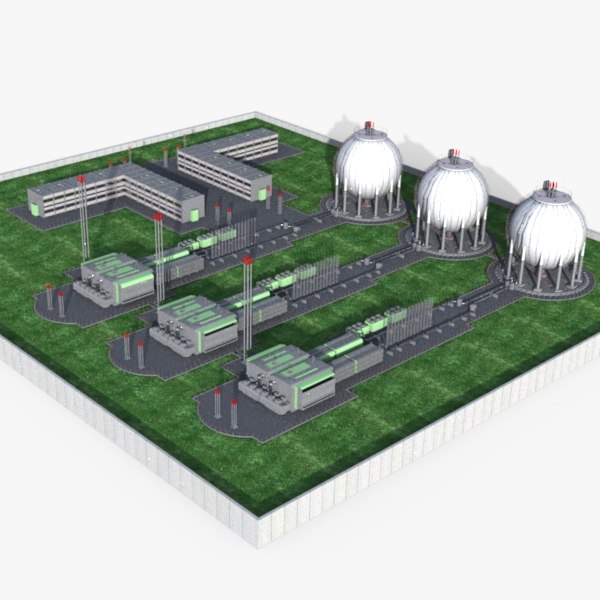 3d industrial plant