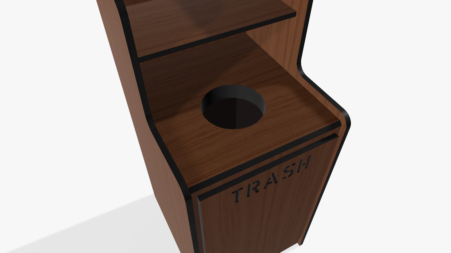 Fast Food Style Trash Can 3D Model - TurboSquid 2260075