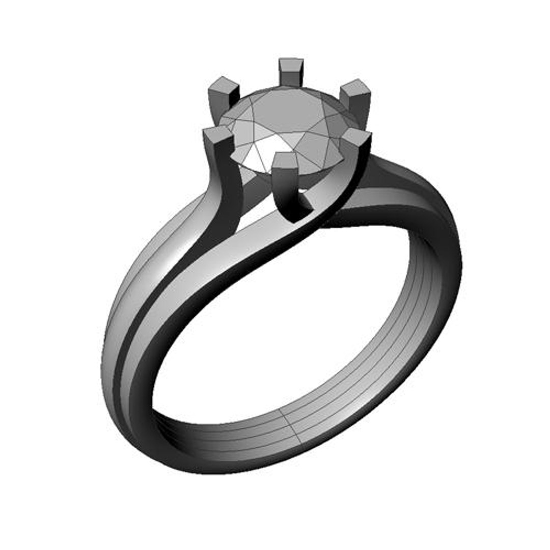 Engagement Ring 3d Model