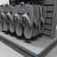 3d men sandals display rack