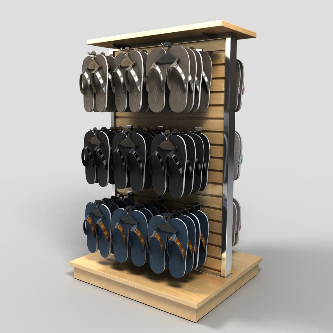 3d Men Sandals Display Rack
