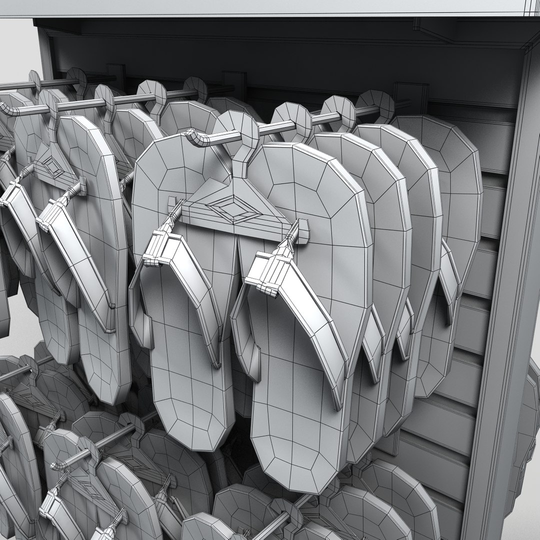 3d Men Sandals Display Rack