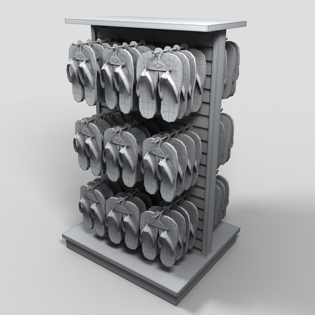 3d Men Sandals Display Rack