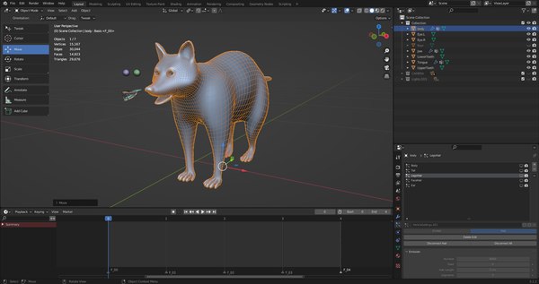 modelo 3d Animación montada de mapache en Blender - TurboSquid 2009520