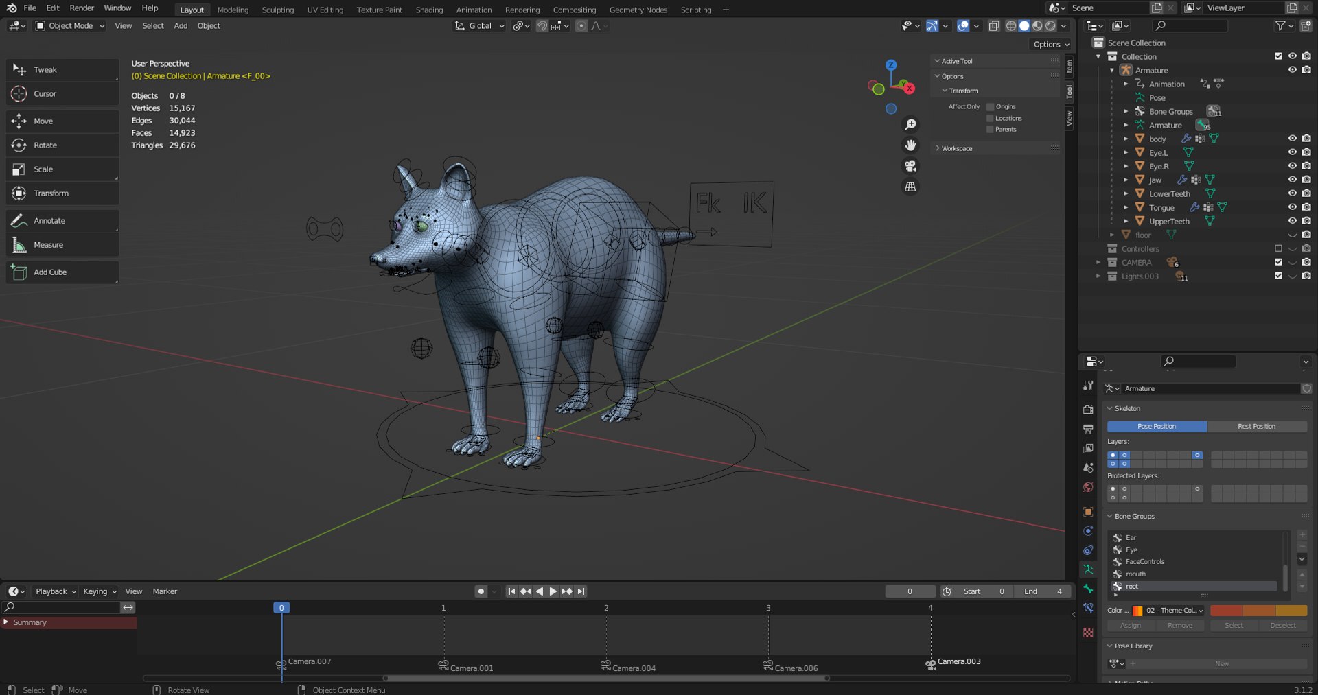 3D Model Raccoon Rigged Animation In Blender - TurboSquid 2009520