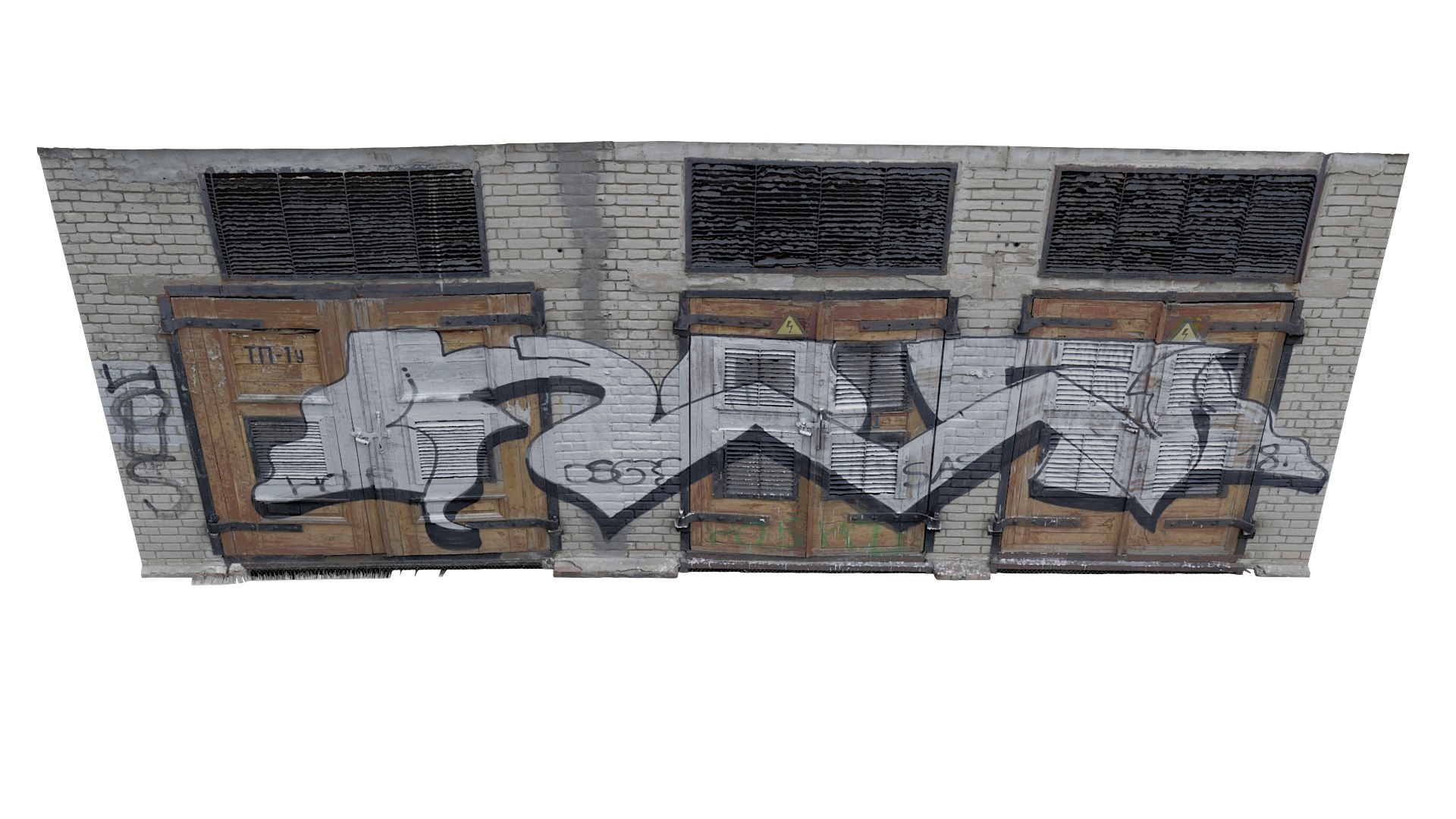 Scan Electrical Station Graffiti 3D Model - TurboSquid 1383088