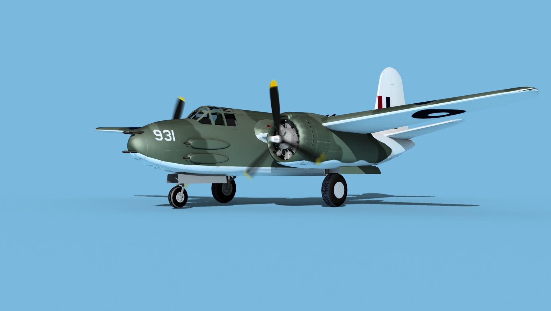 Douglas DB-7 Boston Mk III V03 RAAF Model - TurboSquid 1917753