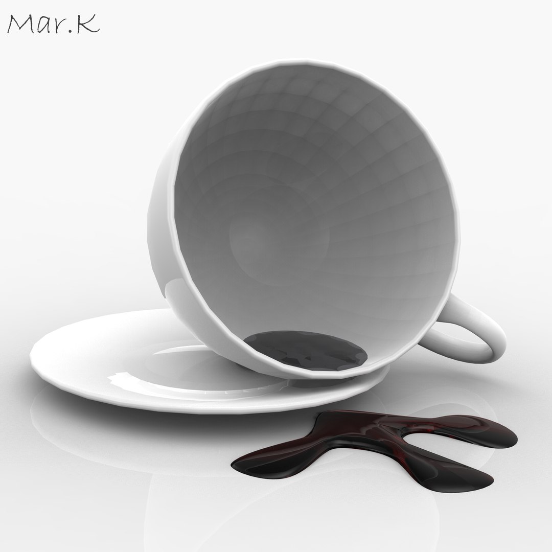 Spilled Coffee 3d 3ds