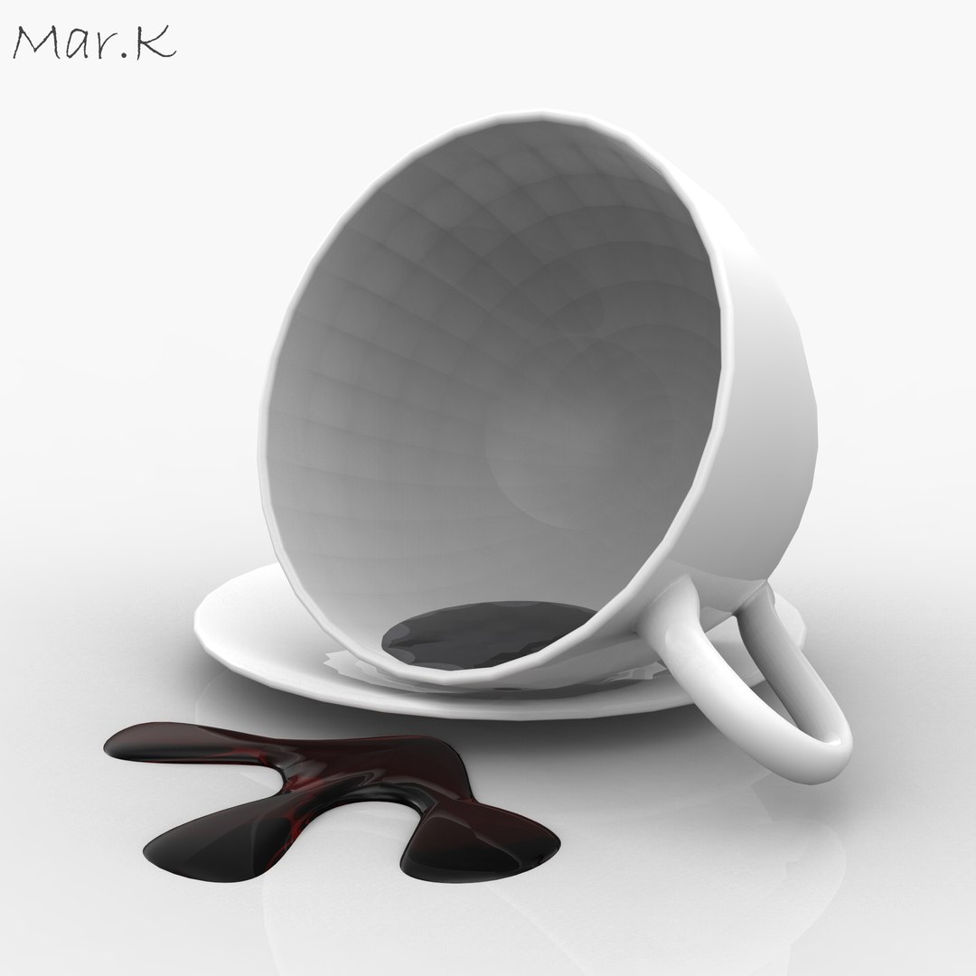 Spilled Coffee 3d 3ds