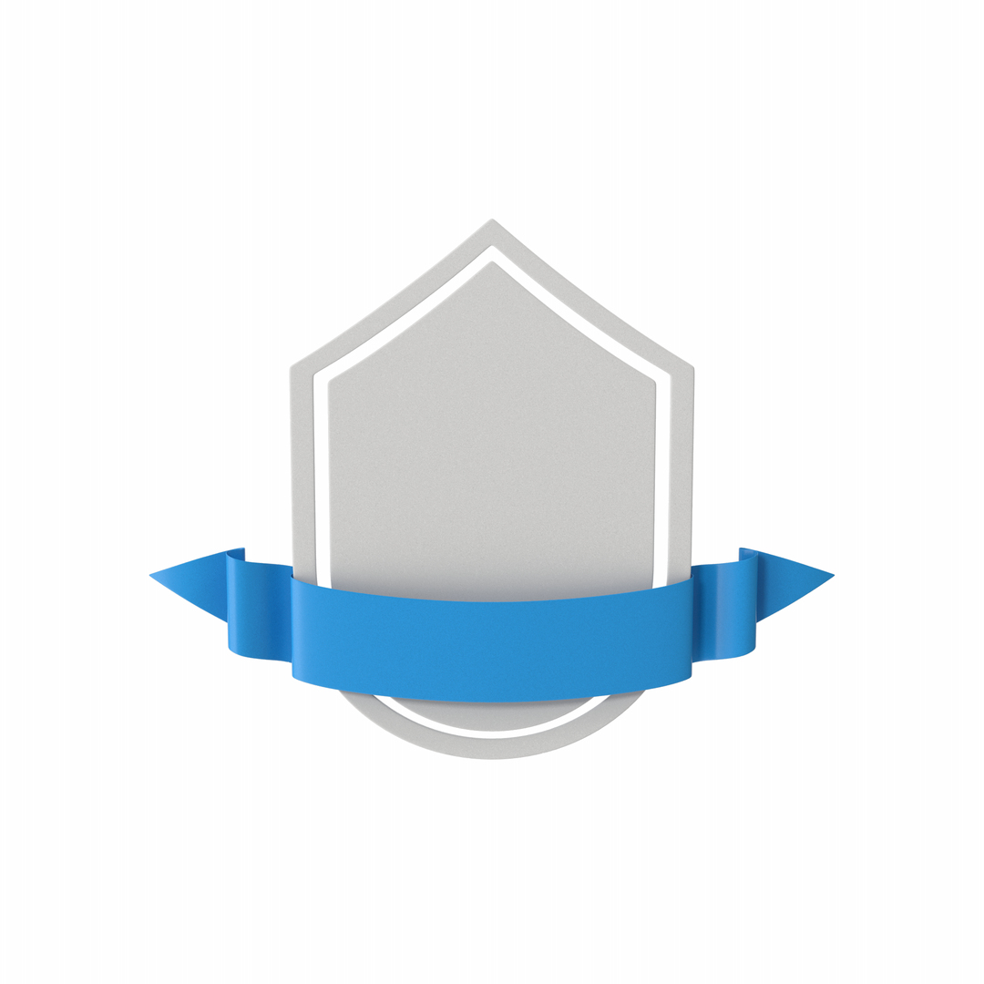 3D Blue Ribbon Label And Banner - TurboSquid 2281104