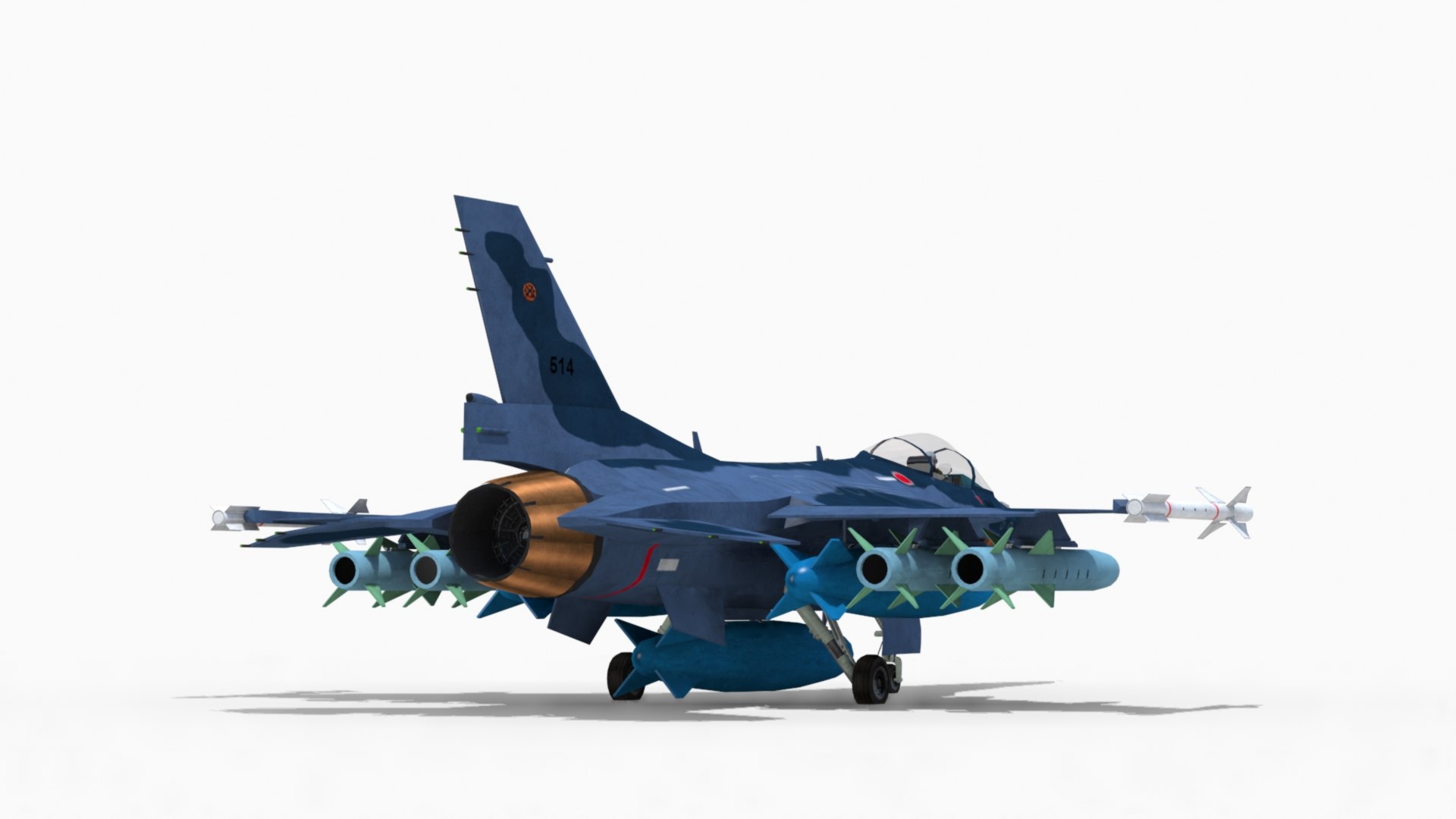 3D Japanese F2 Fighter Jet Model - TurboSquid 2267263