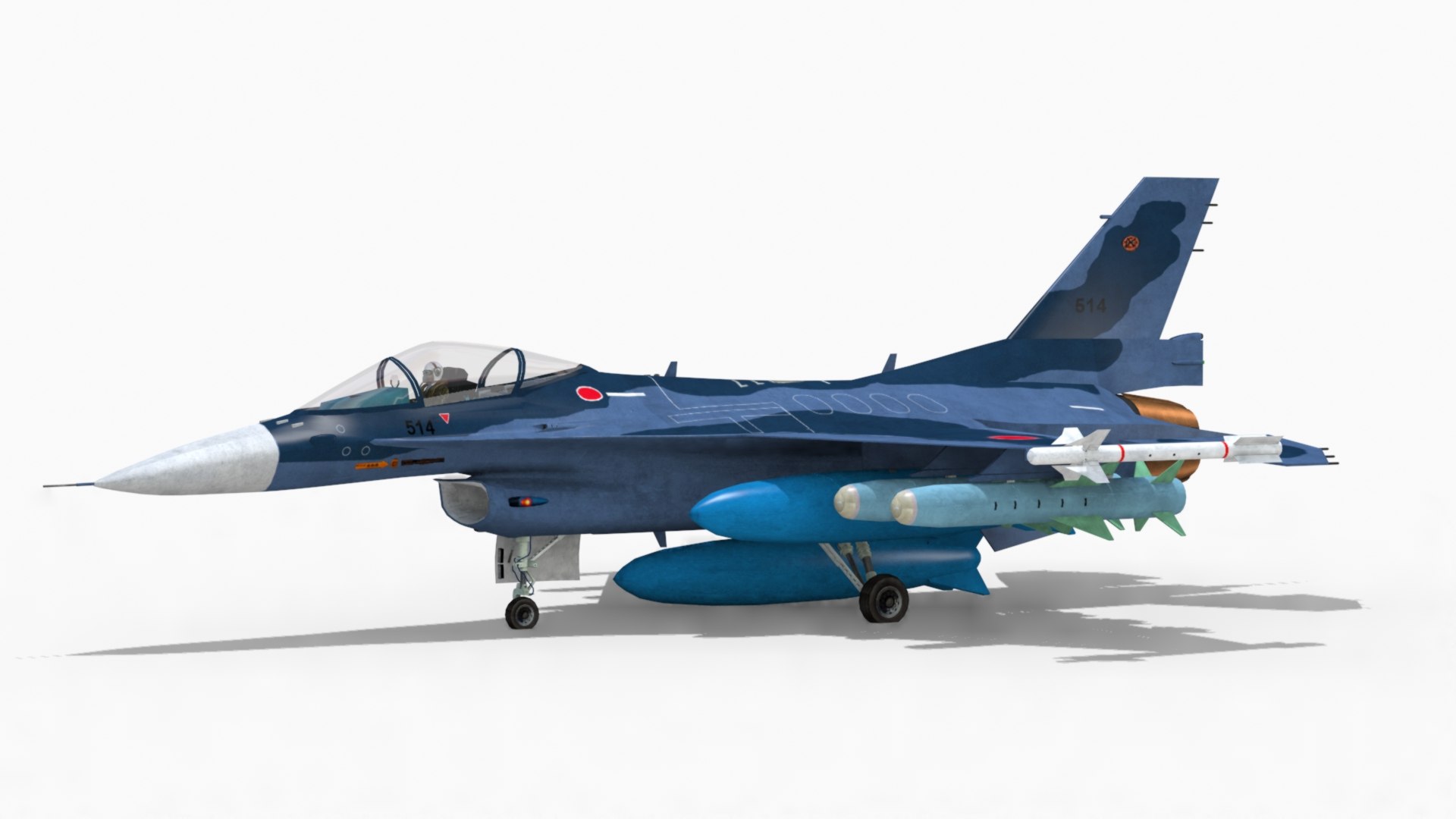 3D Japanese F2 Fighter Jet Model - TurboSquid 2267263