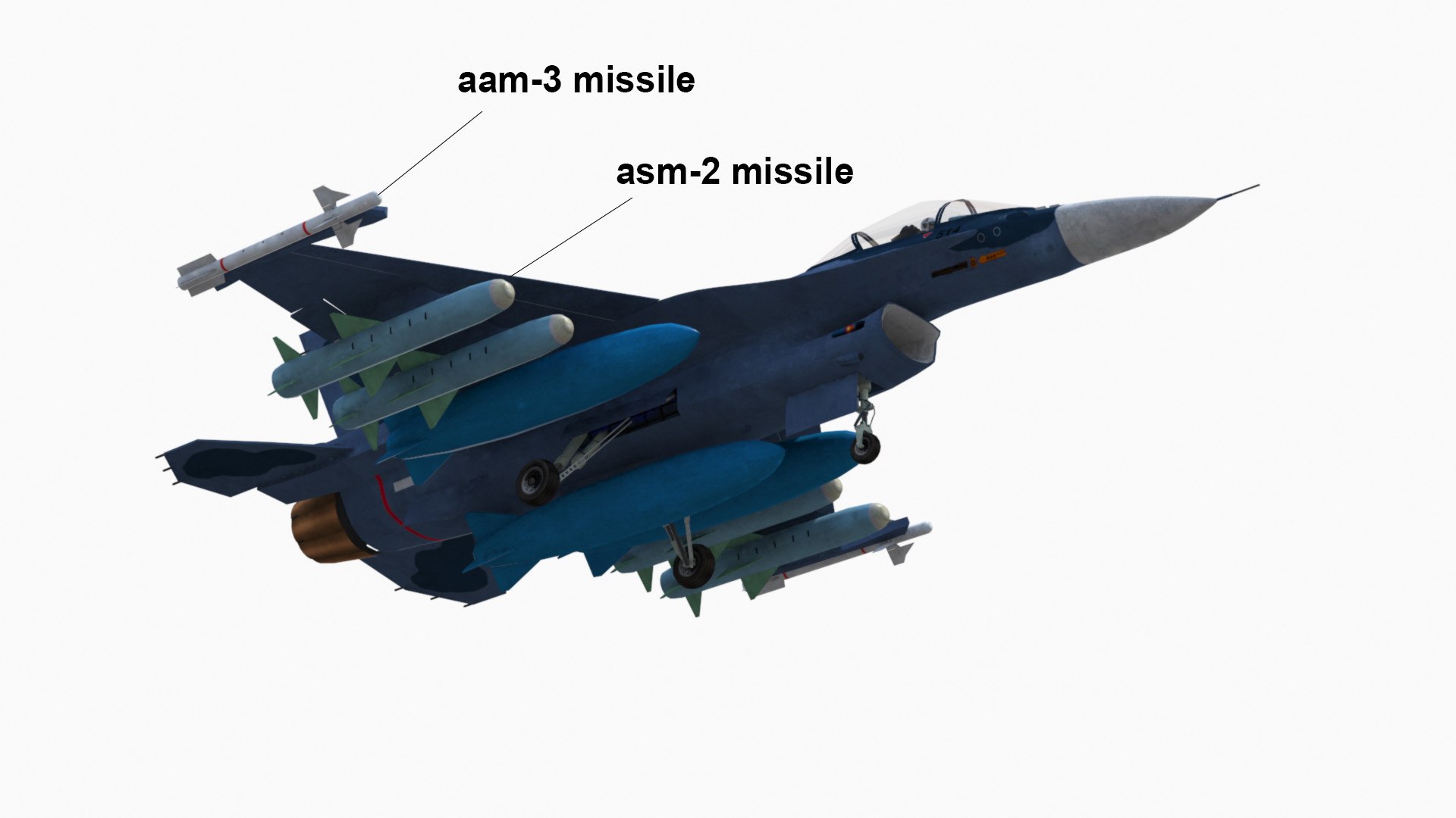 3D Japanese F2 Fighter Jet Model - TurboSquid 2267263