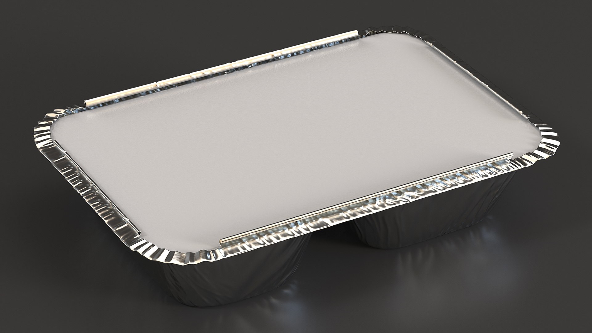 Aluminum Foil Pan 3 Compartment Rectangular Disposable Food Container ...