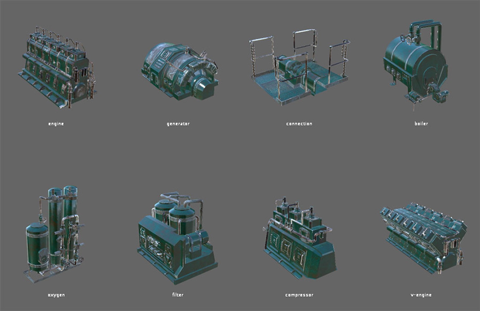 Engine Room 3d Model