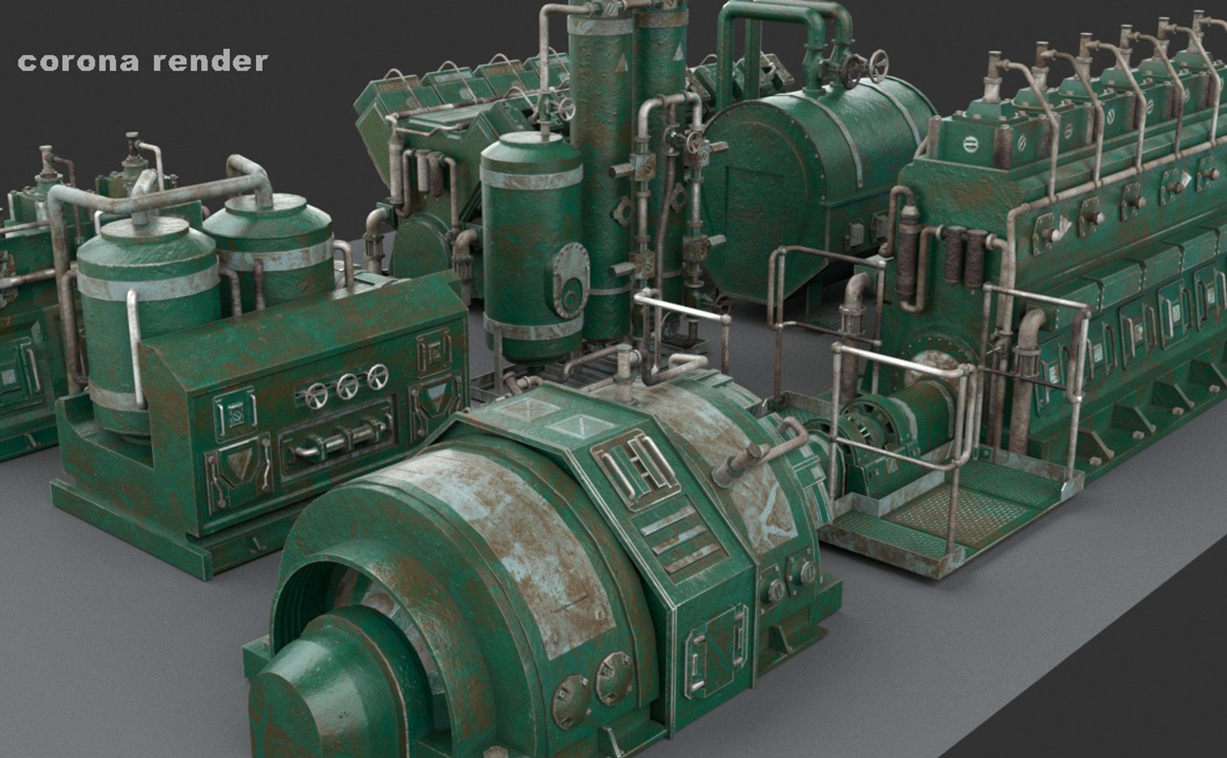 Engine Room 3d Model