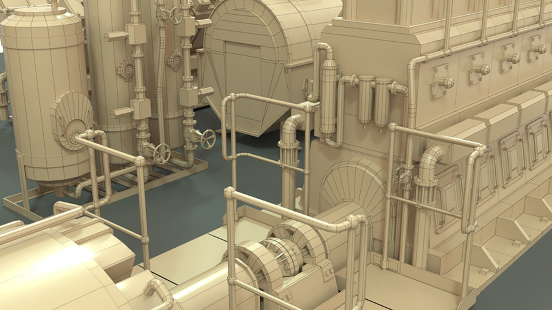 Engine Room 3d Model