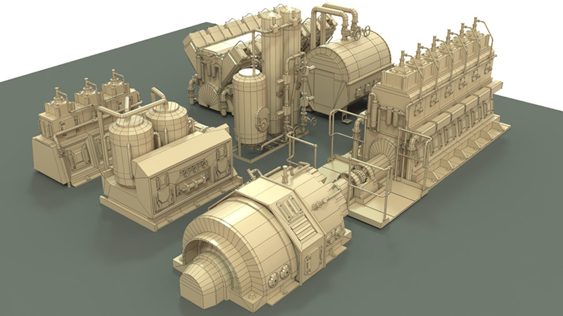Engine Room 3d Model