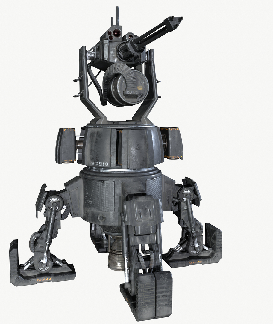 free turret pbr unity 3d model