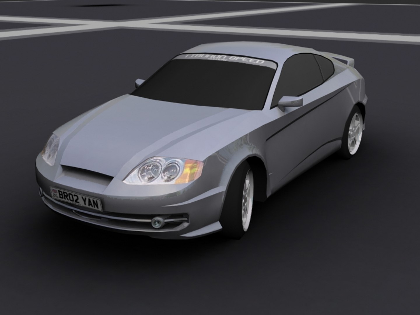 2003 Hyundai Tiburon 3d Model