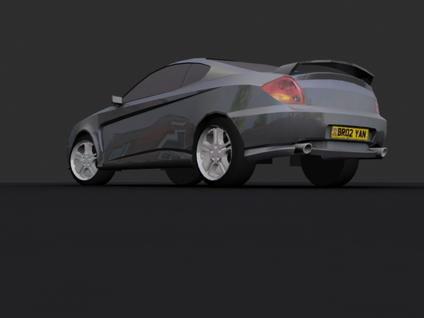 2003 Hyundai Tiburon 3d Model
